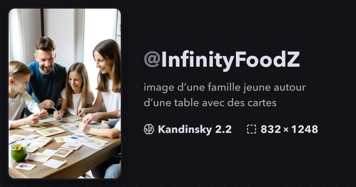 Image d’une famille jeune autour d’une table avec ... | @InfinityFoodZ