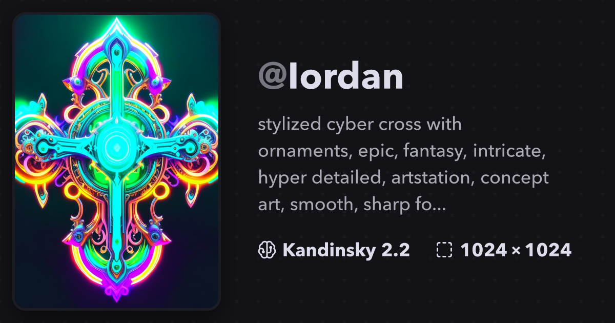 "stylized cyber cross with ornaments, epi..." | @Iordan on Stablecog