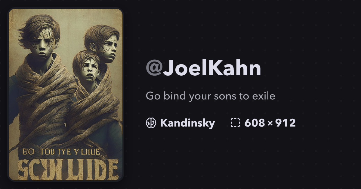 "Go bind your sons to exile" | @JoelKahn on Stablecog