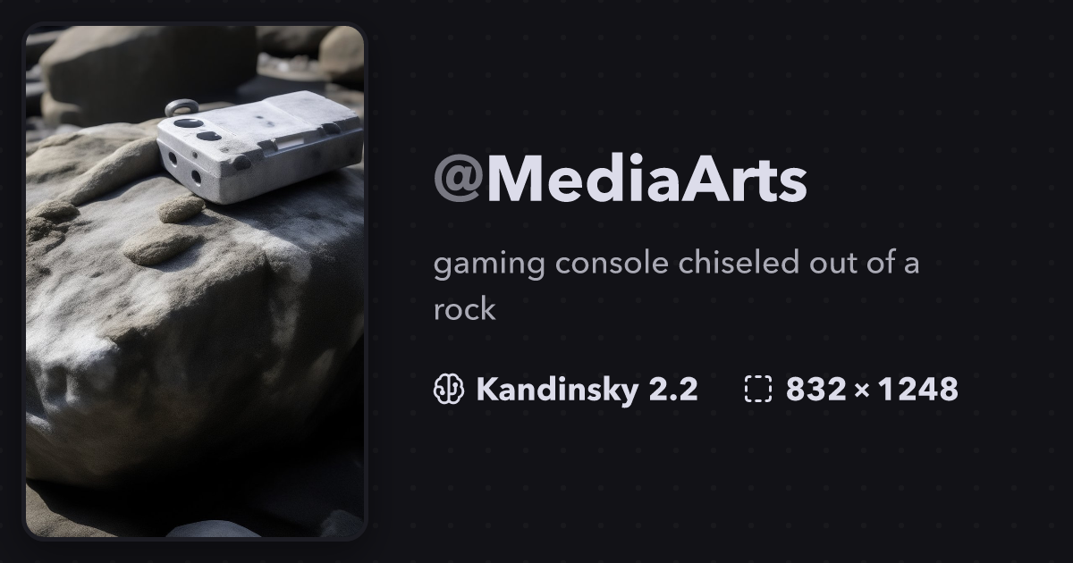 Gaming console chiseled out of a rock | @MediaArts