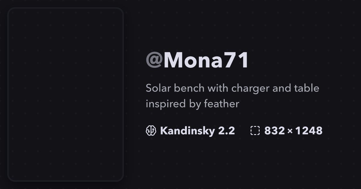 "Solar bench with charger and table inspi..." | @Mona71 on Stablecog