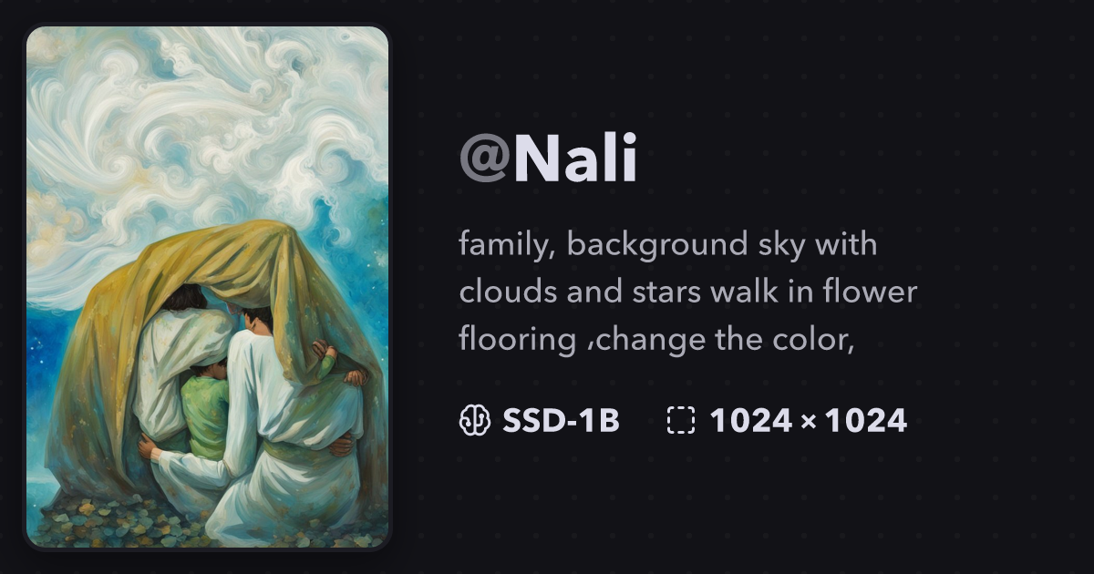 "family, background sky with clouds and s..." | @Nali on Stablecog