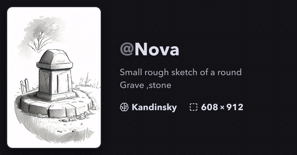 "Small rough sketch of a round Grave ,sto..." | @Nova on Stablecog