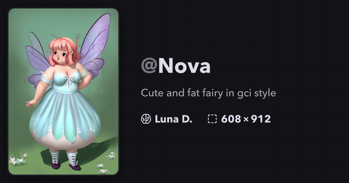 "Cute and fat fairy in gci style" | @Nova on Stablecog