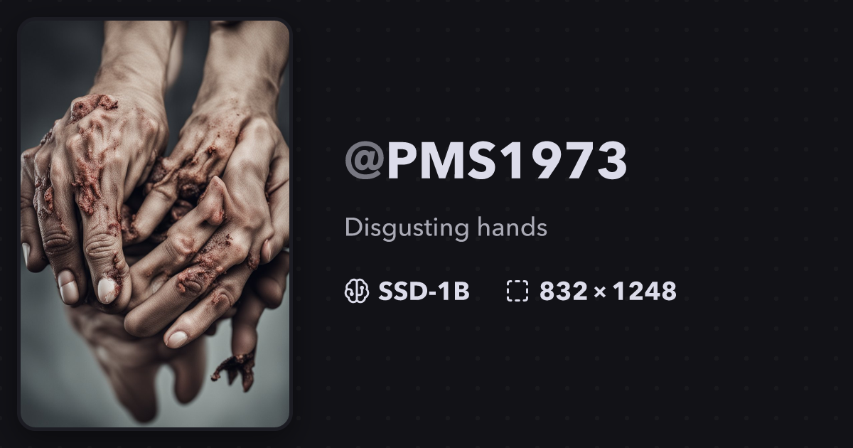 "Disgusting hands" | @PMS1973 on Stablecog