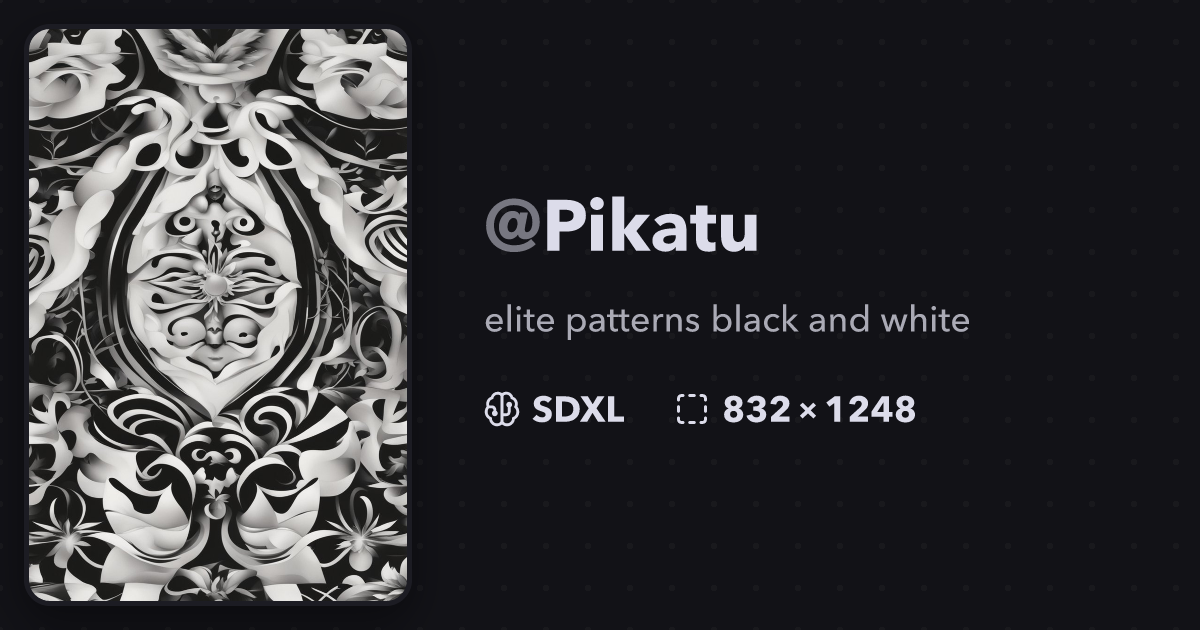 Elite patterns black and white | @Pikatu
