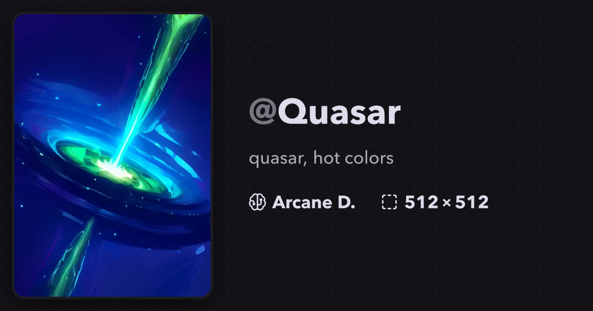 "quasar, hot colors" | @Quasar on Stablecog