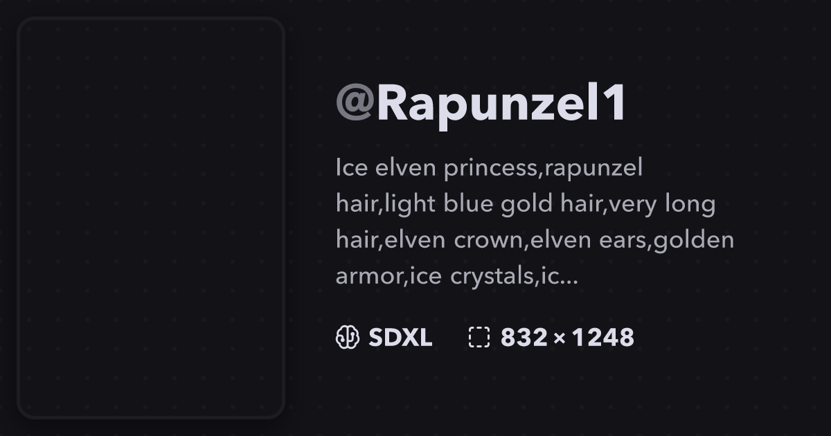"Ice elven princess,rapunzel hair,light b..." | @Rapunzel1 on Stablecog