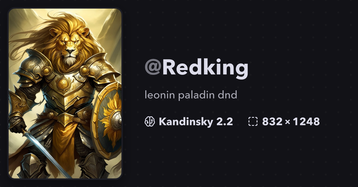 "leonin paladin dnd" | @Redking on Stablecog