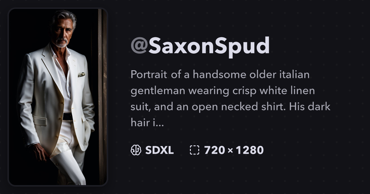 "Portrait of a handsome older italian gen..." | @SaxonSpud on Stablecog