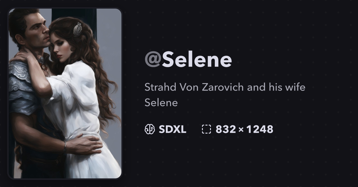 "Strahd Von Zarovich and his wife Selene" | @Selene on Stablecog