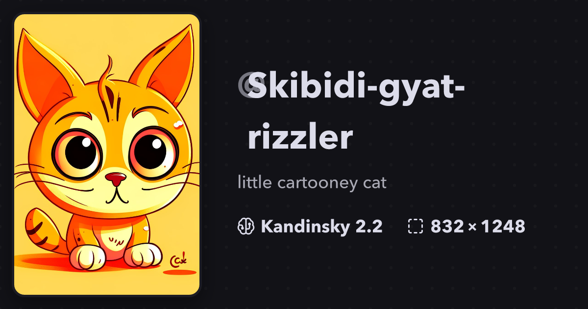 "little cartooney cat" | @Skibidi-gyat-rizzler on Stablecog