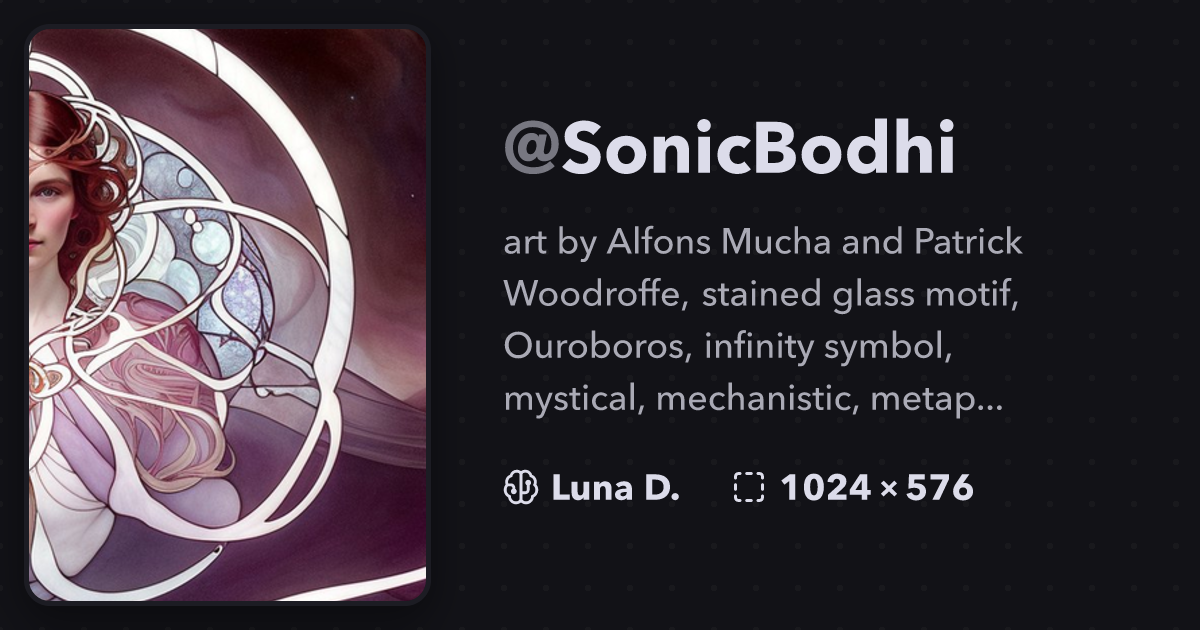 Art by Alfons Mucha and Patrick Woodroffe, stained... | @SonicBodhi