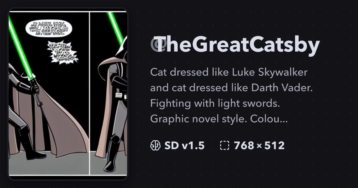 Cat dressed like Luke Skywalker and cat dressed li... | @TheGreatCatsby