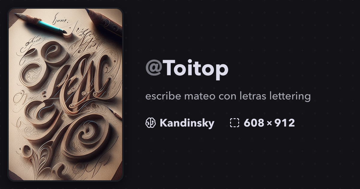 "escribe mateo con letras lettering" | @Toitop on Stablecog
