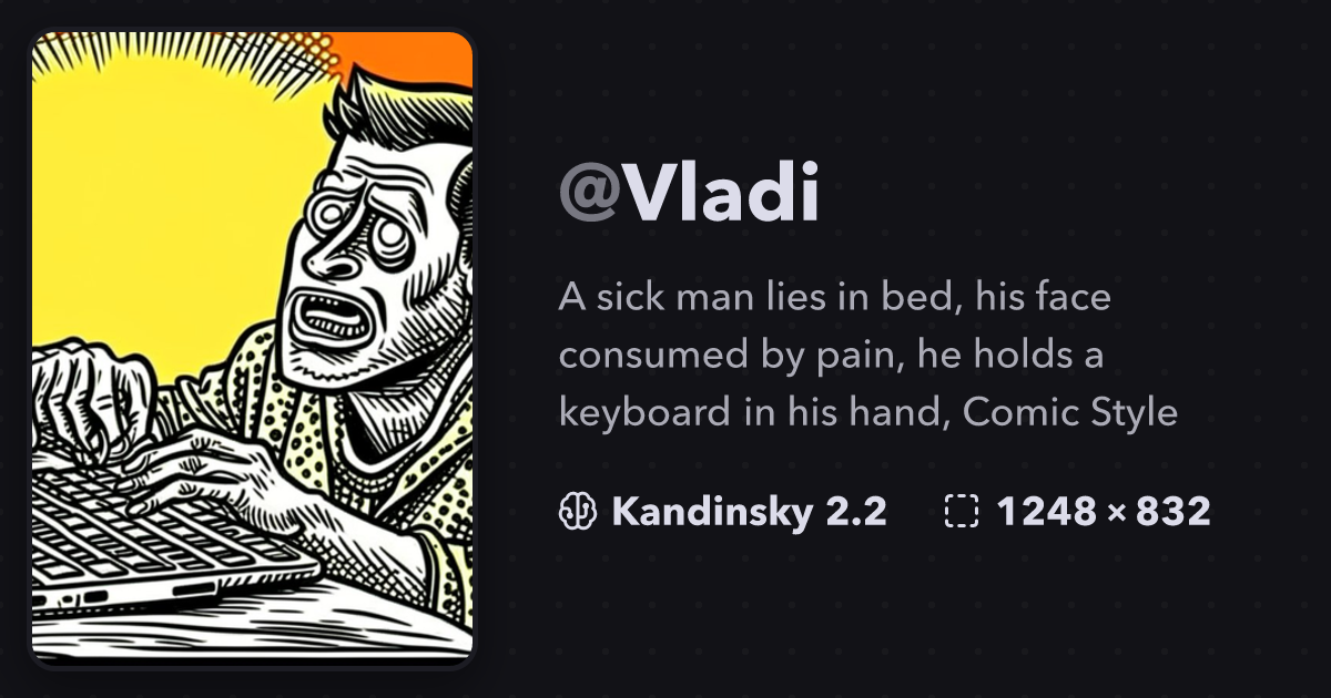 "A sick man lies in bed, his face consume..." | @Vladi on Stablecog