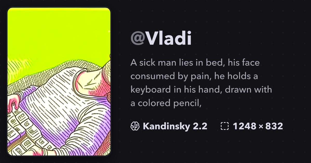 "A sick man lies in bed, his face consume..." | @Vladi on Stablecog