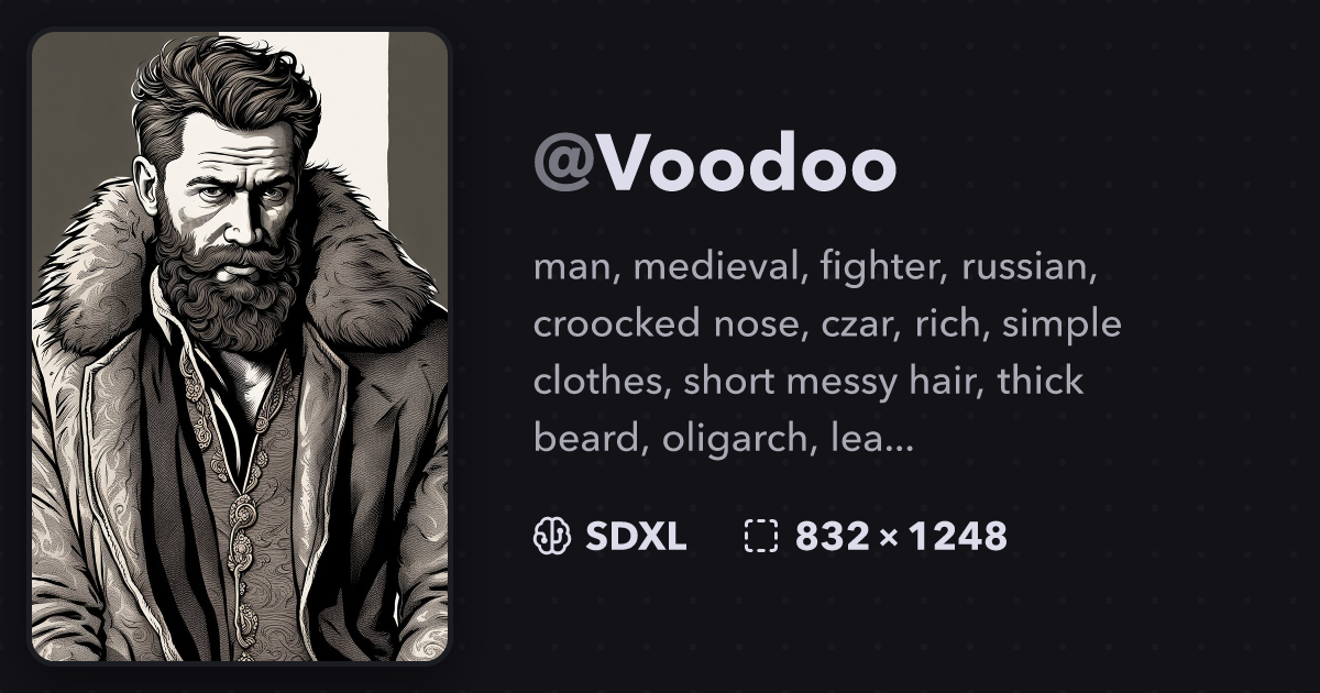 Man, medieval, fighter, russian, croocked nose, cz... | @Voodoo