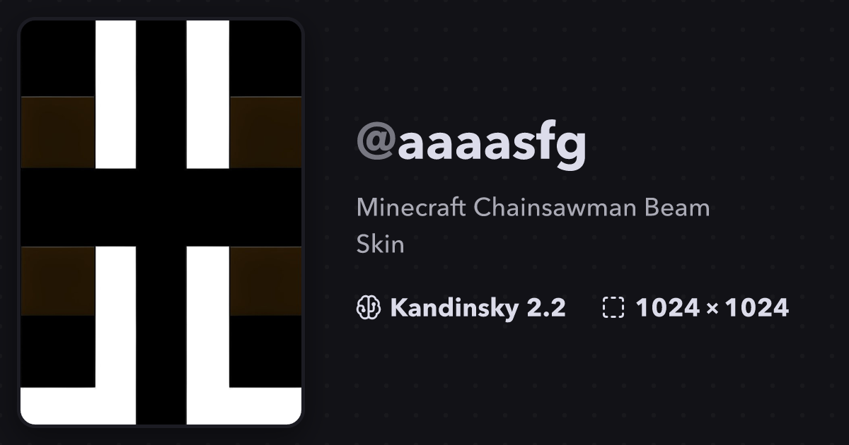 Minecraft Chainsawman Beam Skin | @aaaasfg