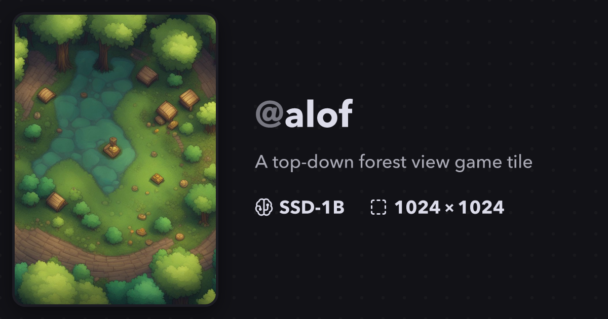 A top-down forest view game tile | @alof