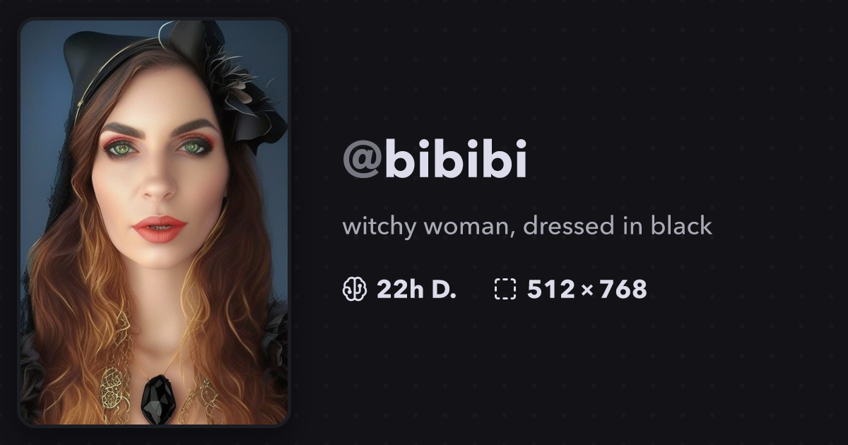 "witchy woman, dressed in black" | @bibibi on Stablecog