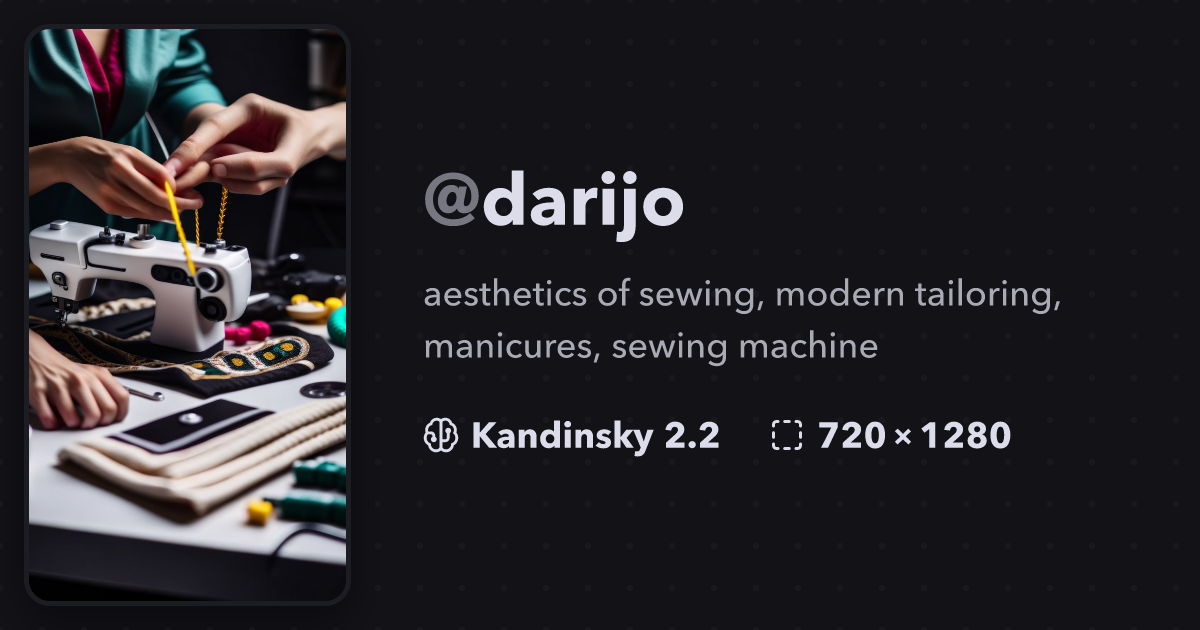 Aesthetics of sewing, modern tailoring, manicures,... | @darijo