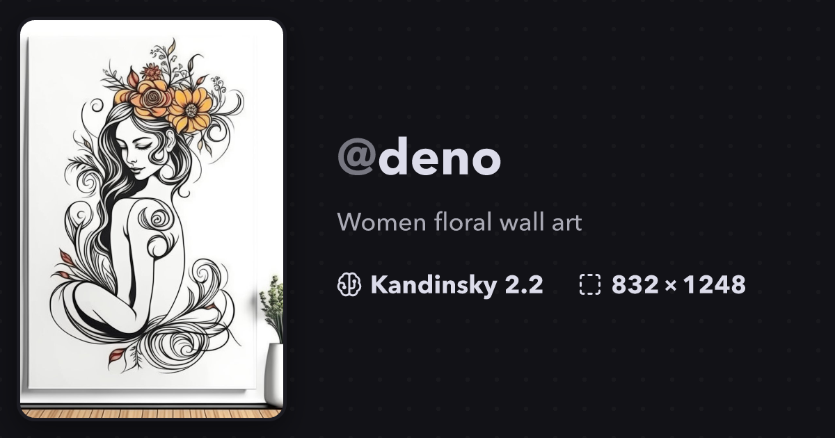 Women floral wall art | @deno