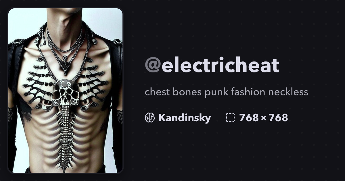 "chest bones punk fashion neckless" | @electricheat on Stablecog