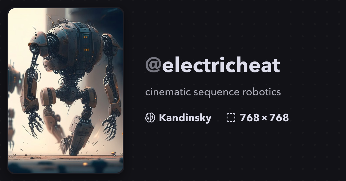 "cinematic sequence robotics" | @electricheat on Stablecog