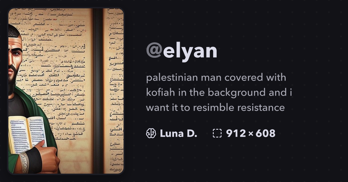 Palestinian man covered with kofiah in the backgro... | @elyan