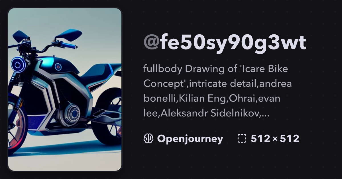 "fullbody Drawing of 'Icare Bike Concept'..." | @fe50sy90g3wt on Stablecog