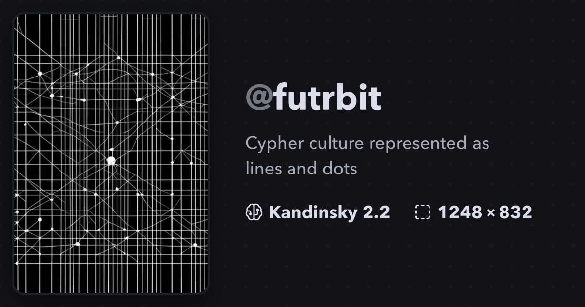 "Cypher culture represented as lines and ..." | @futrbit on Stablecog