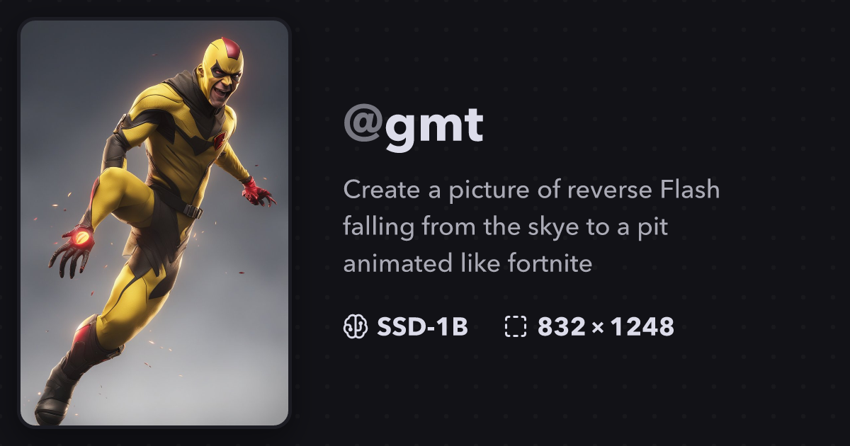 "Create a picture of reverse Flash fallin..." | @gmt on Stablecog