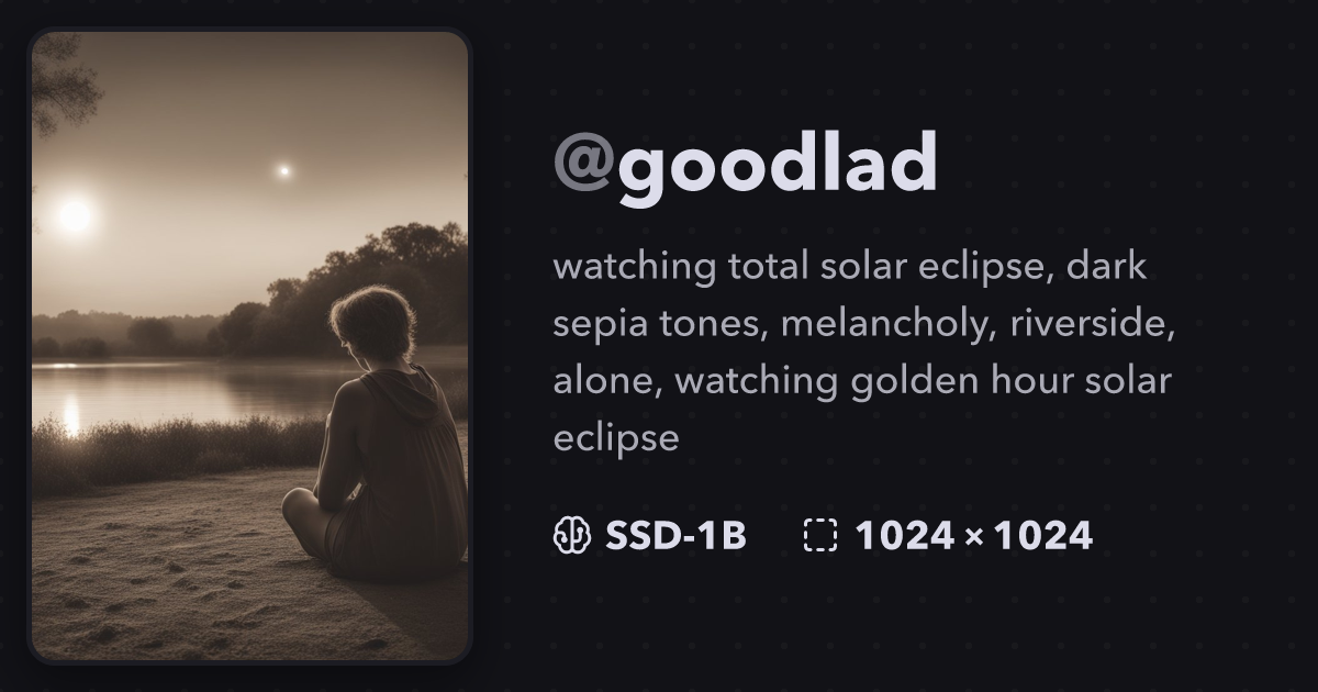 "watching total solar eclipse, dark sepia..." | @goodlad on Stablecog