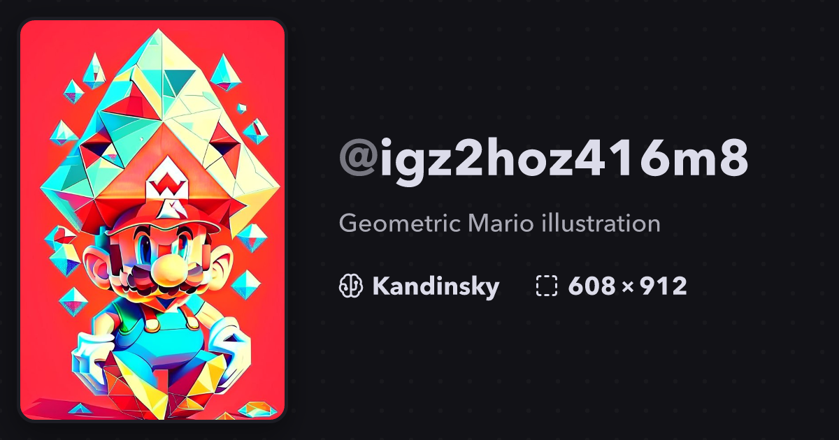 Geometric Mario illustration | @igz2hoz416m8