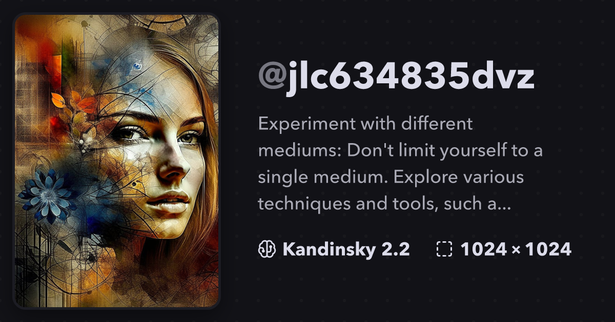 Experiment with different mediums: Don't limit you... | @jlc634835dvz