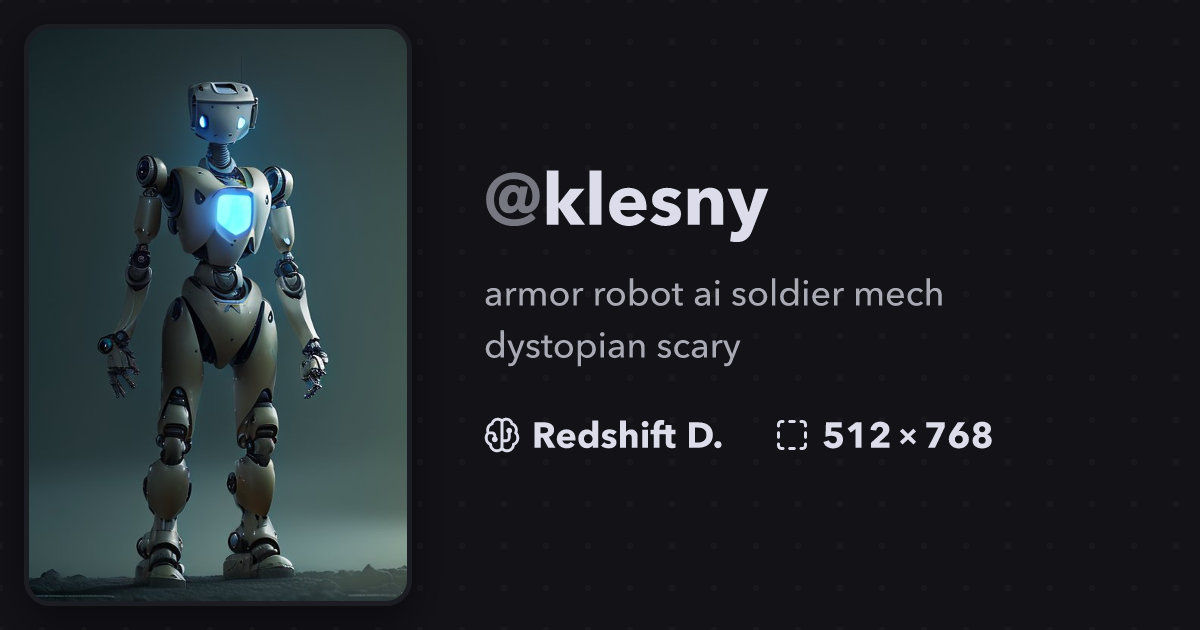 Armor robot ai soldier mech dystopian scary | @klesny