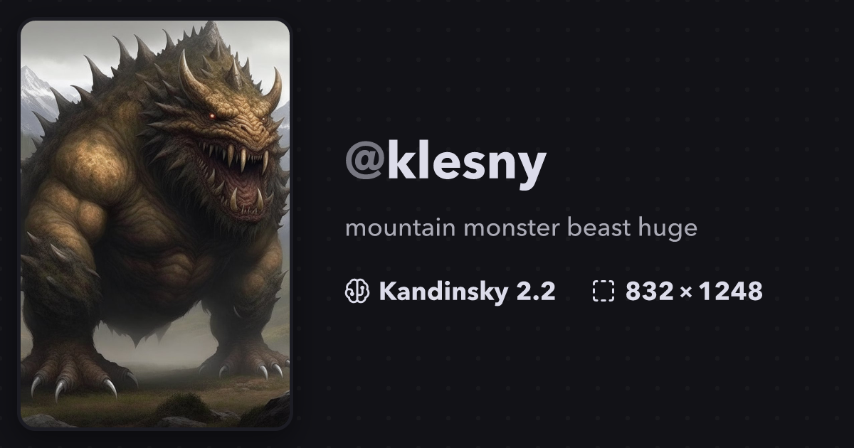 Mountain monster beast huge | @klesny
