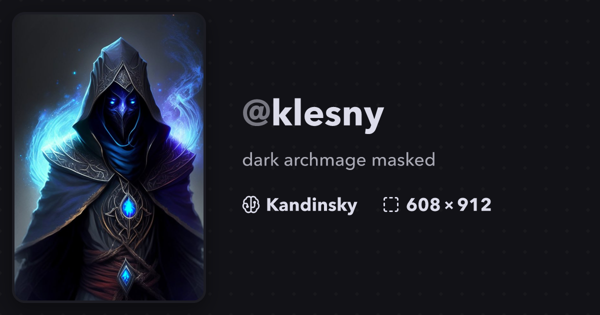 Dark archmage masked | @klesny