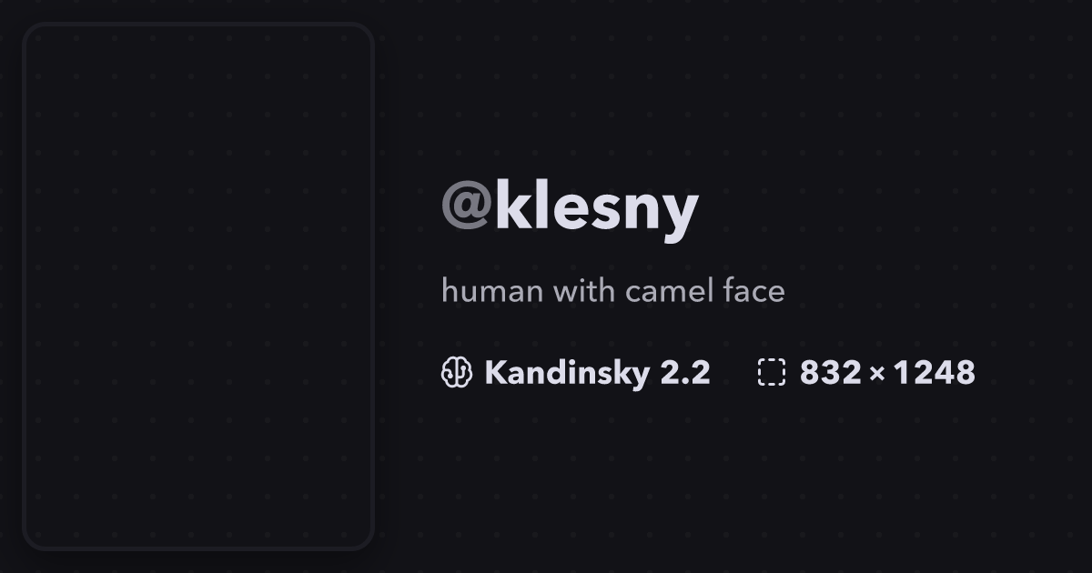 Human with camel face | @klesny