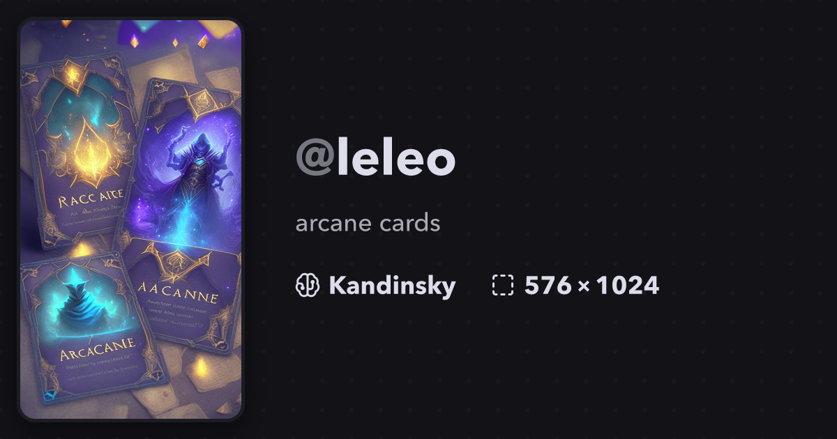 "arcane cards" | @leleo on Stablecog