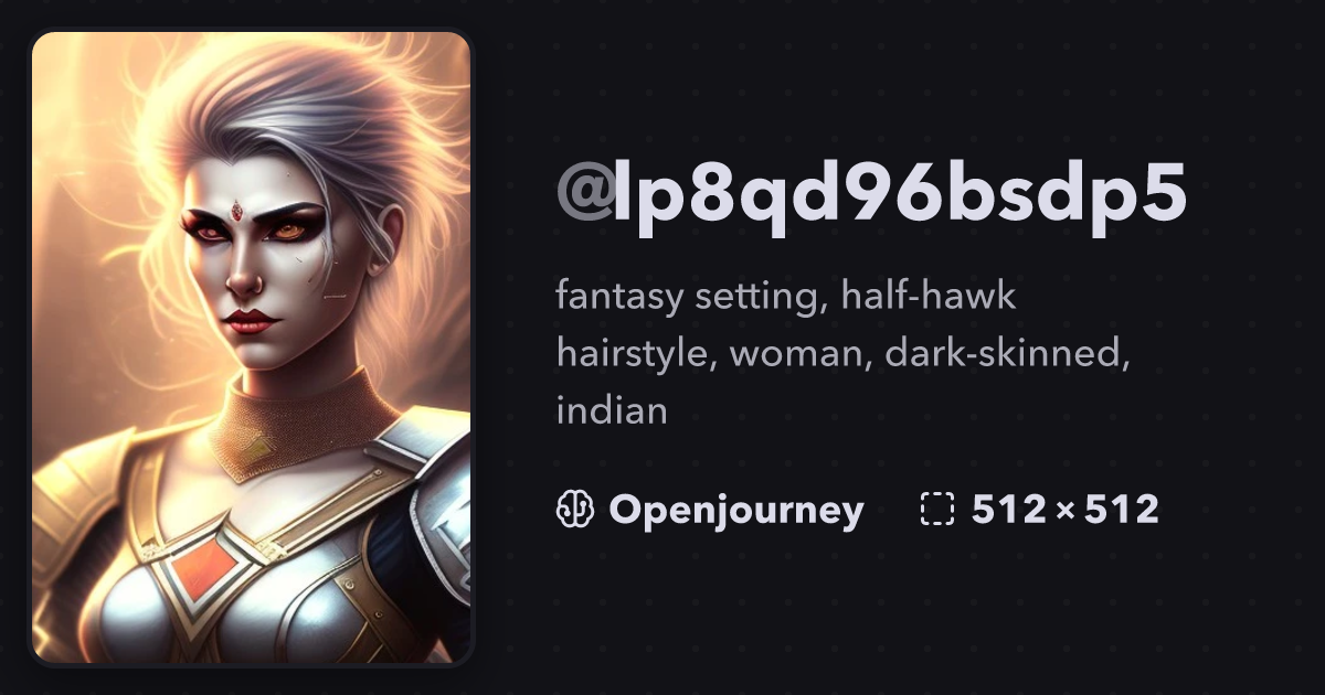 "fantasy setting, half-hawk hairstyle, wo..." | @lp8qd96bsdp5 on Stablecog