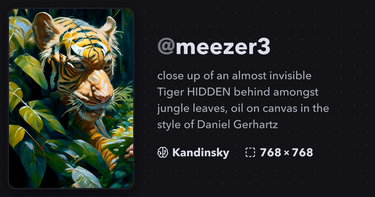 Close up of an almost invisible Tiger HIDDEN behin... | @meezer3