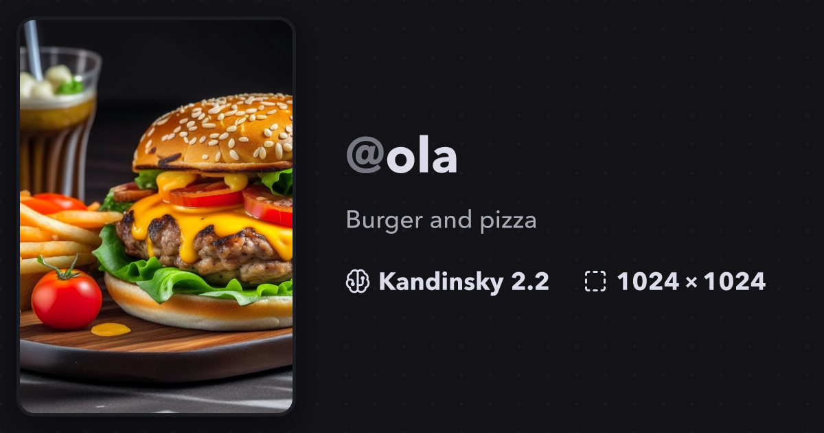 Burger and pizza | @ola