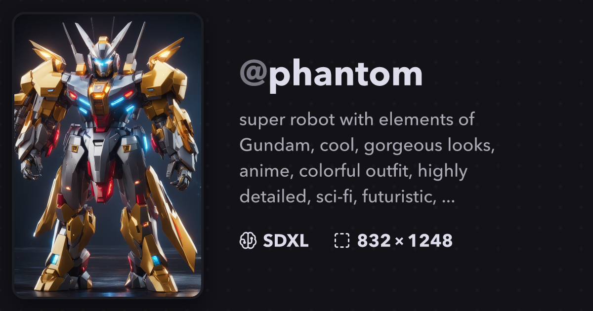 "super robot with elements of Gundam, coo..." | @phantom on Stablecog