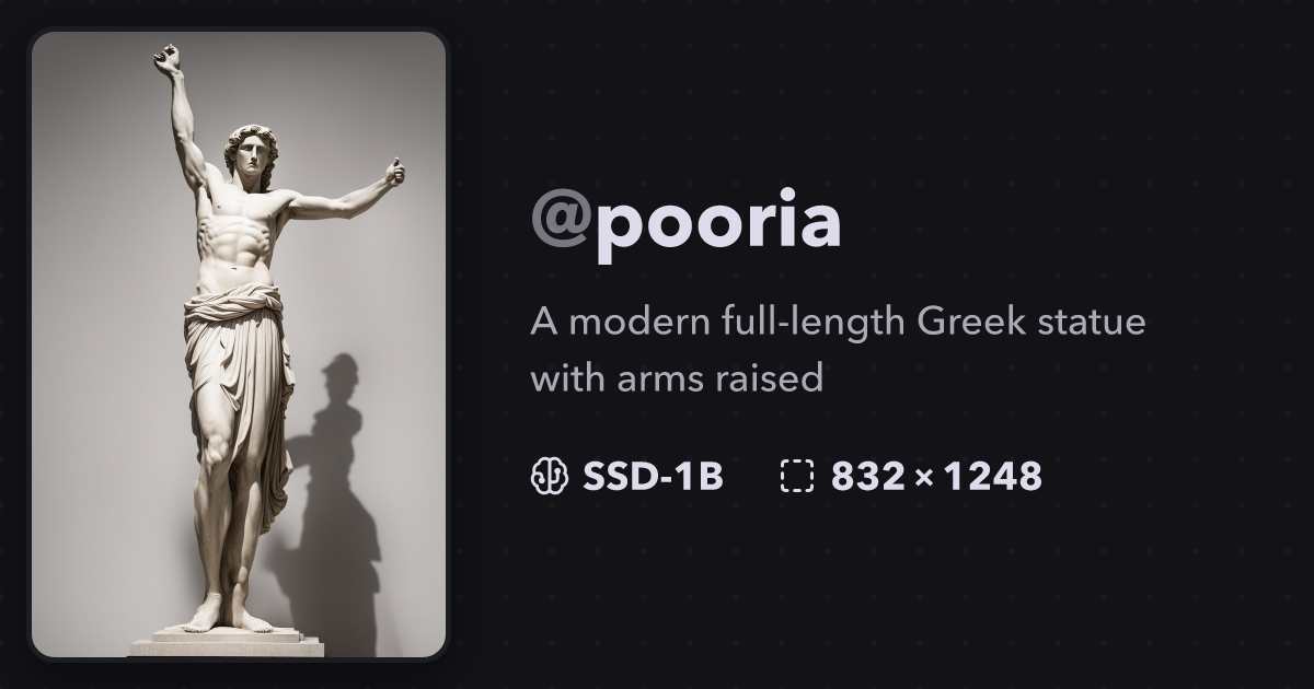 "A modern full-length Greek statue with a..." | @pooria on Stablecog
