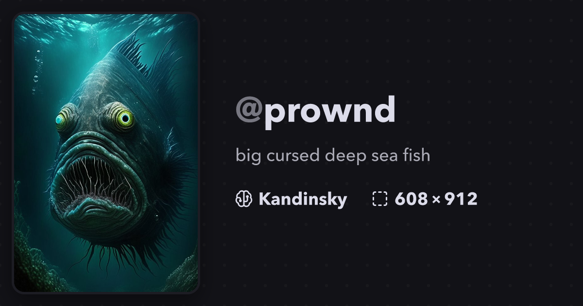 "big cursed deep sea fish" | @prownd on Stablecog