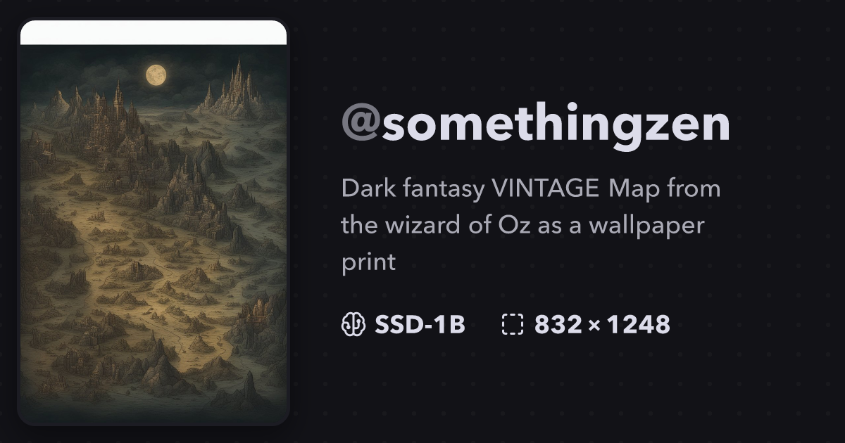 "Dark fantasy VINTAGE Map from the wizard..." | @somethingzen on Stablecog