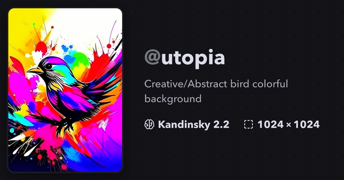 "Creative/Abstract bird colorful backgrou..." | @utopia on Stablecog
