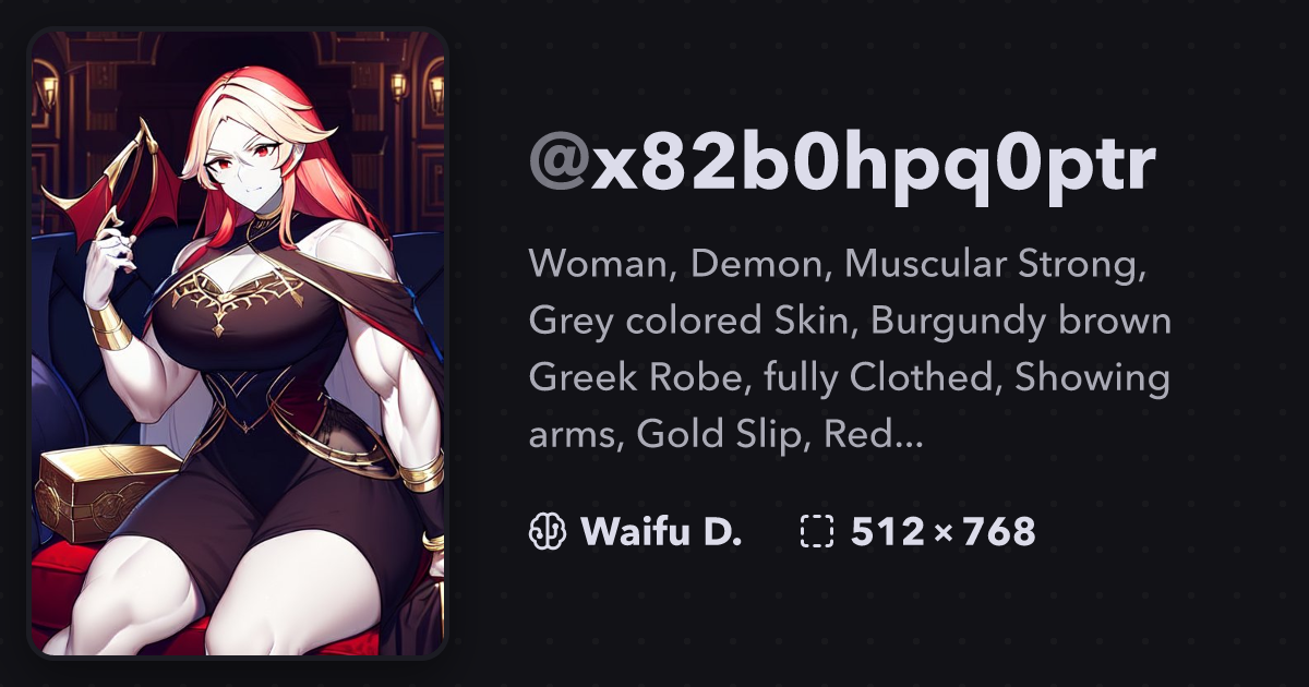 "Woman, Demon, Muscular Strong, Grey colo..." | @x82b0hpq0ptr on Stablecog